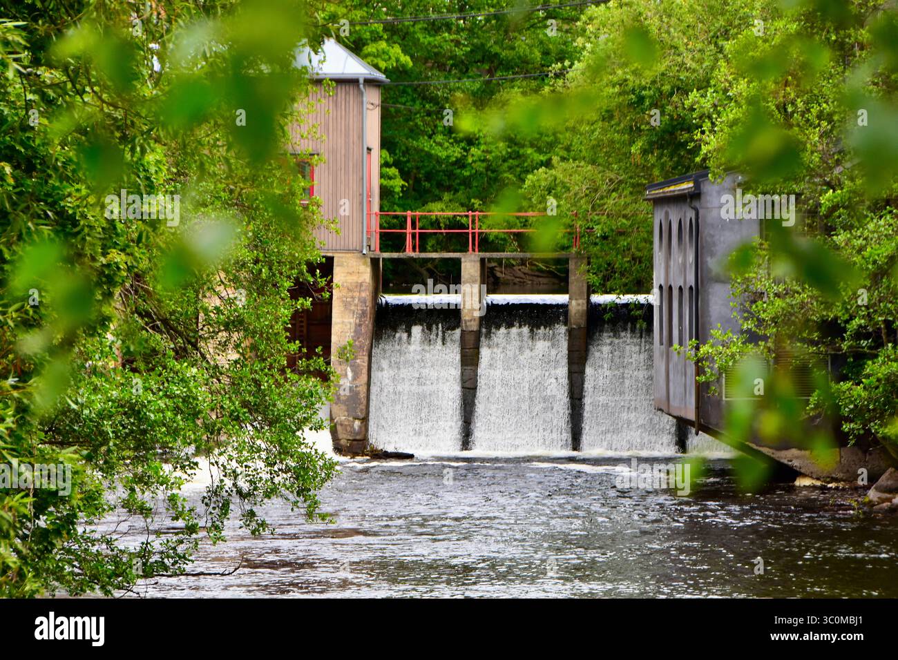 Aerial footage building surrounded greenery hi-res stock photography ...