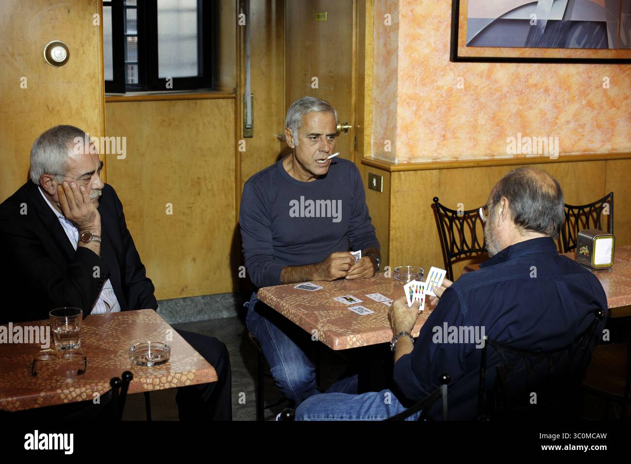 In the coffee bar Vega in Piazza Istria in Milan Teo Teocoli, famous ...