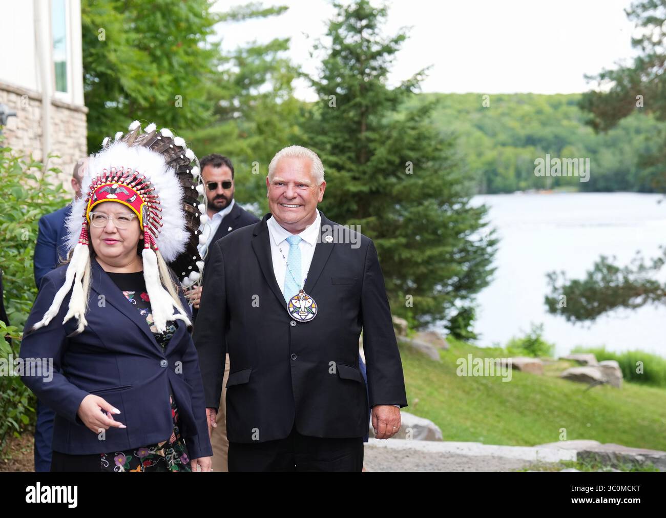 Assembly of First Nations National Chief Cindy Woodhouse Nepinak, left ...