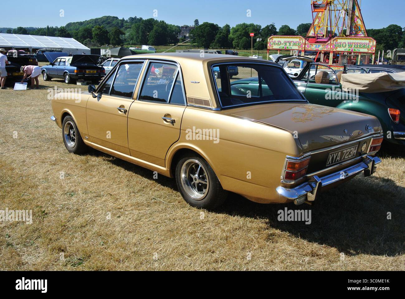 A 1969 Ford Cortina 1600E parked on display at the 50th Historic ...