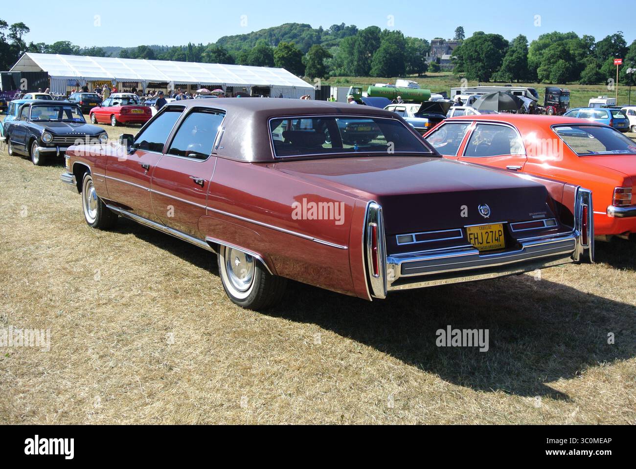 A 1976 Cadillac Fleetwood Brougham parked on display at the 50th ...