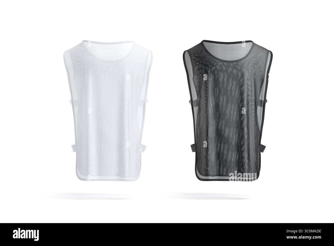 Blank black and white football practice vest with straps mockup Stock ...
