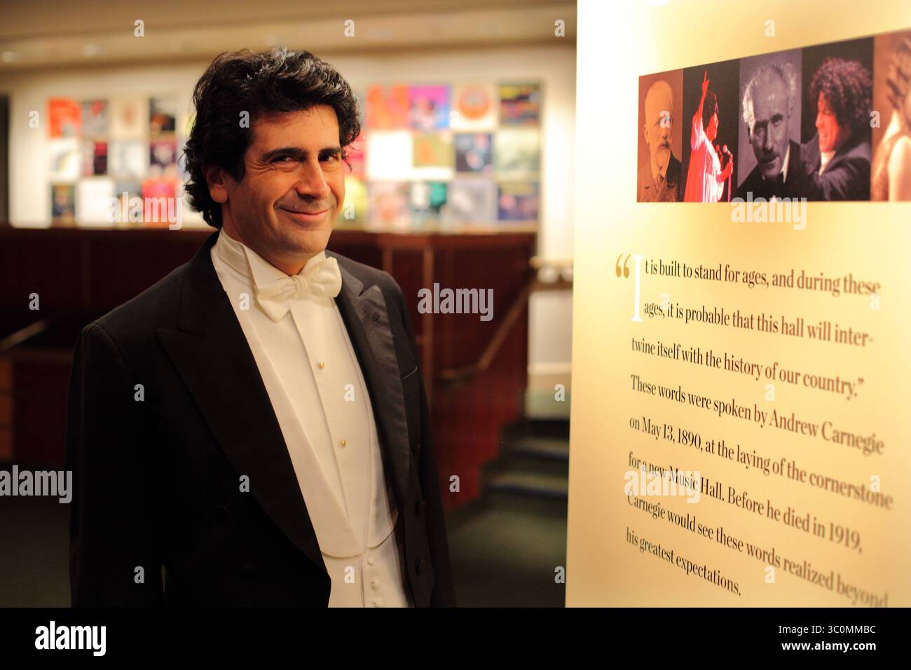 The conductor Alberto Veronesi photographed in the Carnegie Hall, where ...