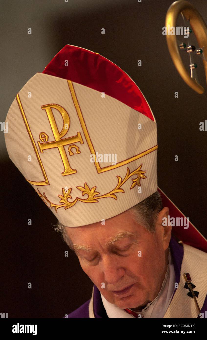 The Archbishop of Milan Cardinal Carlo Maria Martini, in the purple ...