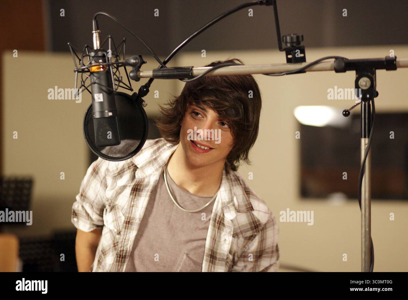 The singer Alessandro Casillo during a photo shooting. Cologno Monzese ...