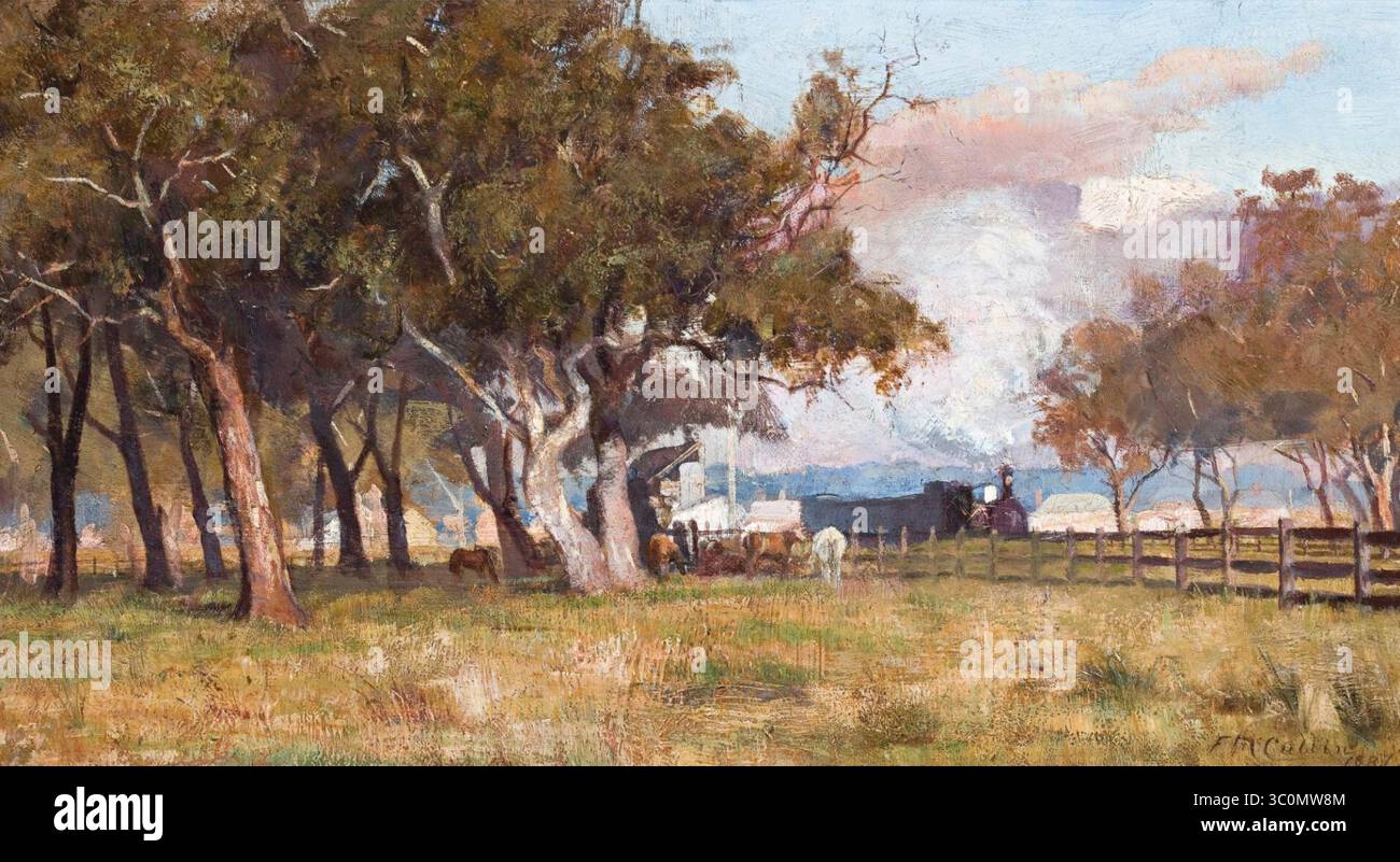 Frederick McCubbin - The Morning Train, 1887 Stock Photo - Alamy