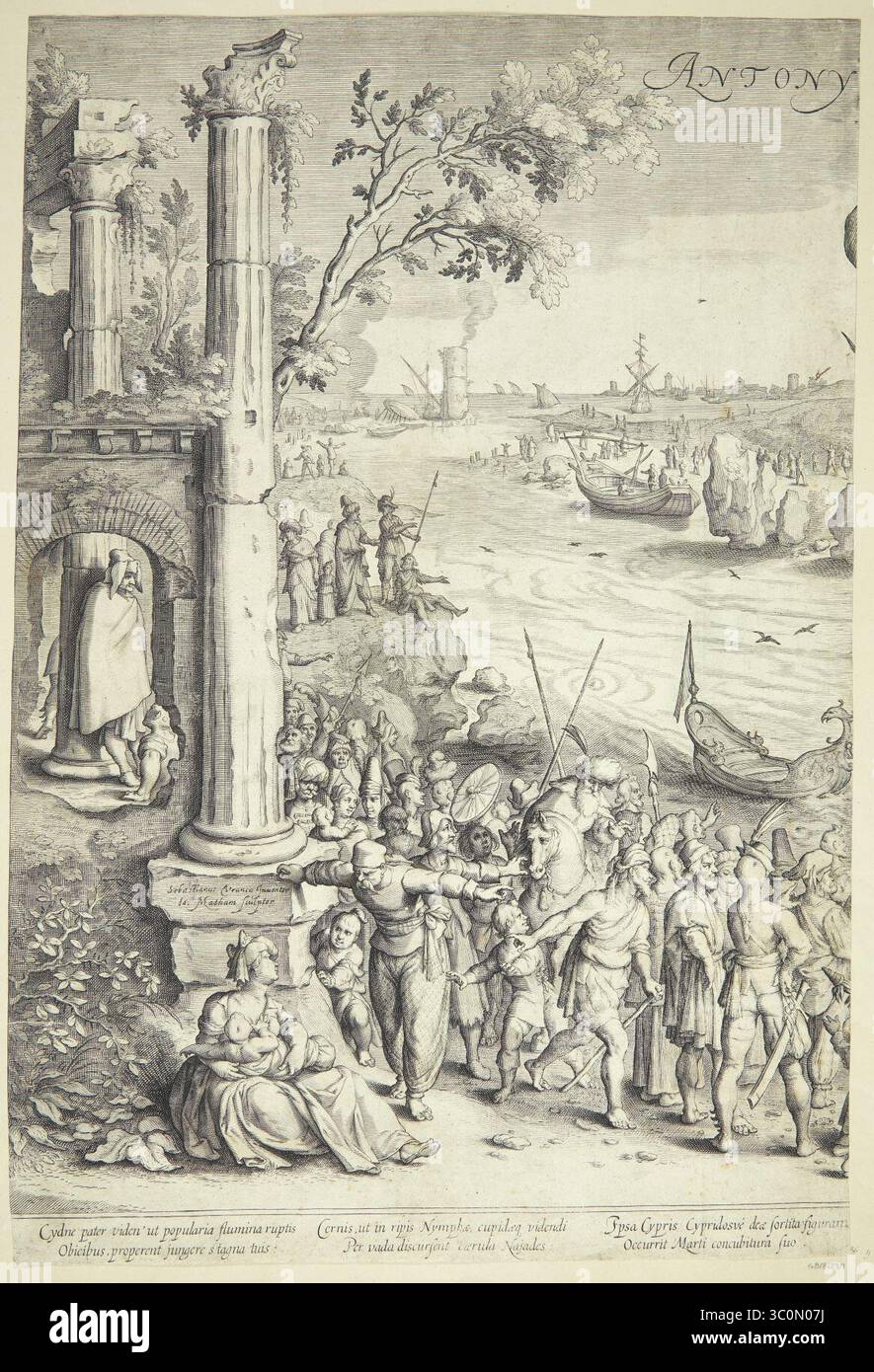 Jacob Matham, Kleopatra modtager Marcus Antonius Stock Photo - Alamy