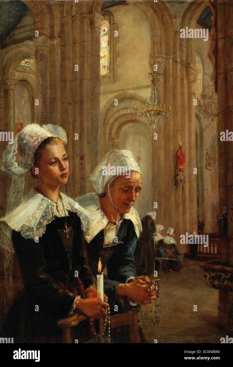 Margaret Campbell Macpherson Church interior in Brittany Stock Photo ...