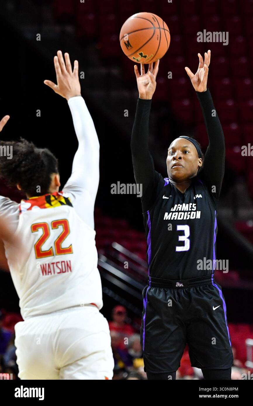 December 8, 2018 - College Park, Maryland, U.S. - James Madison Dukes ...