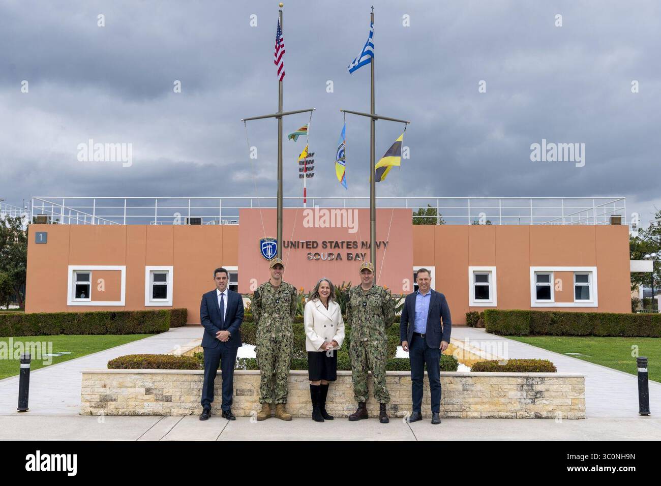 Maria Olson, Chargé d'Affaires, U S Embassy Athens visits NSA Souda Bay ...