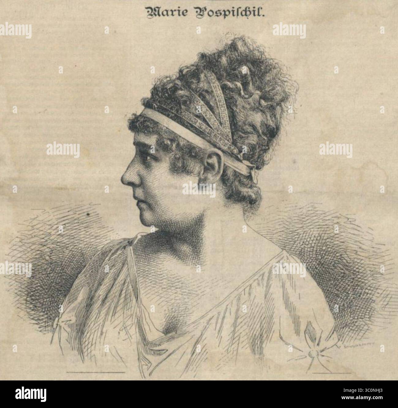Maria Pospischil, Wiener Montags-Journal June 23, 1890 Stock Photo - Alamy