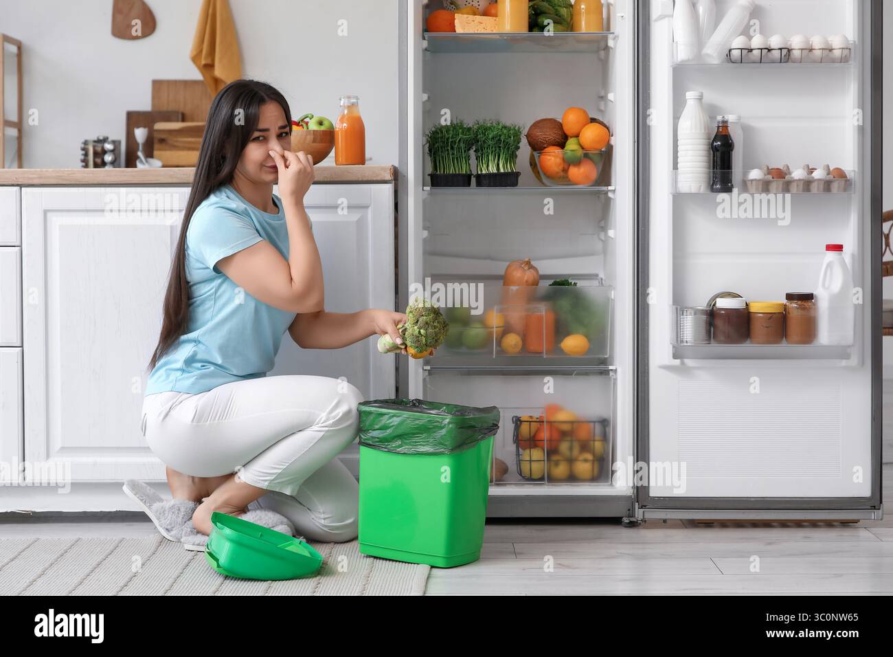 Beautiful woman throwing spoiled hi-res stock photography and images ...