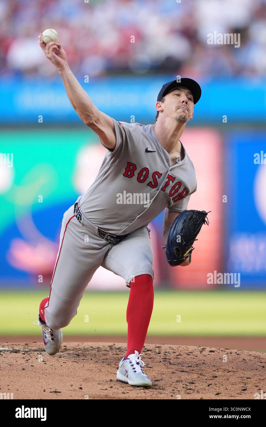 Boston Red Sox's Walker Buehler pitches during the first inning of a ...