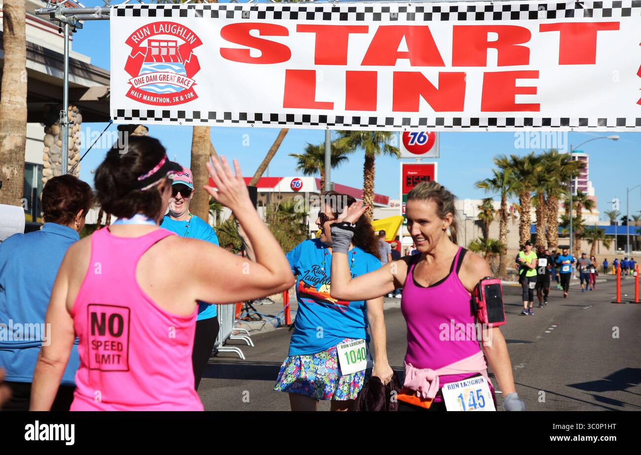 Dec 1, 2018 - Laughlin, Nevada, U.S. - Runners at the Finnish line ...