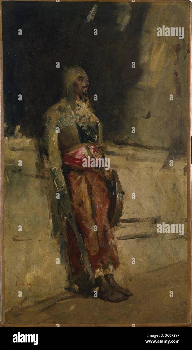 Mariano Fortuny y Marsal - An Arab Warrior Stock Photo - Alamy