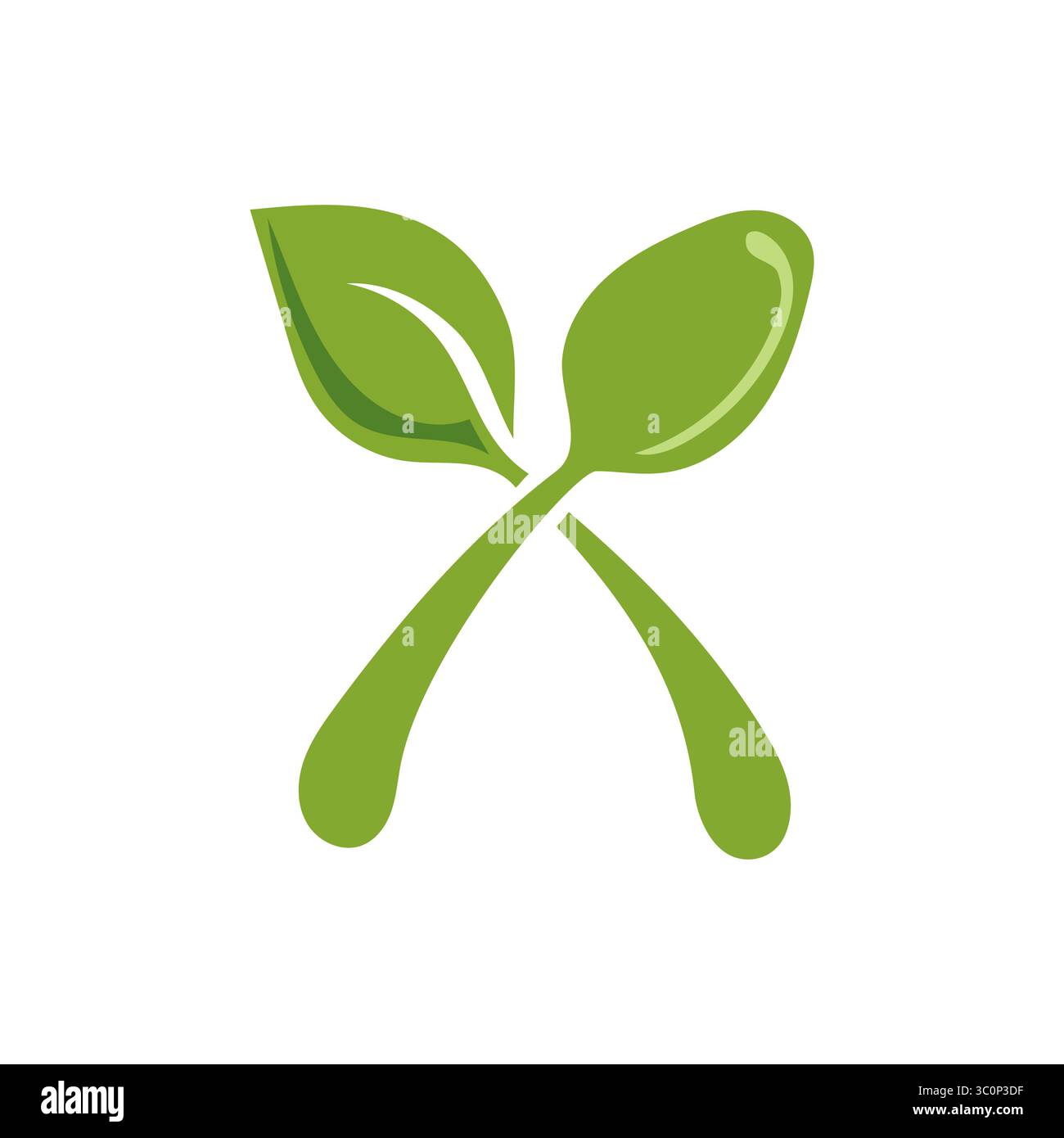 Green leaves icon. Natural plant symbol. Eco friendly Vector. Organic ...