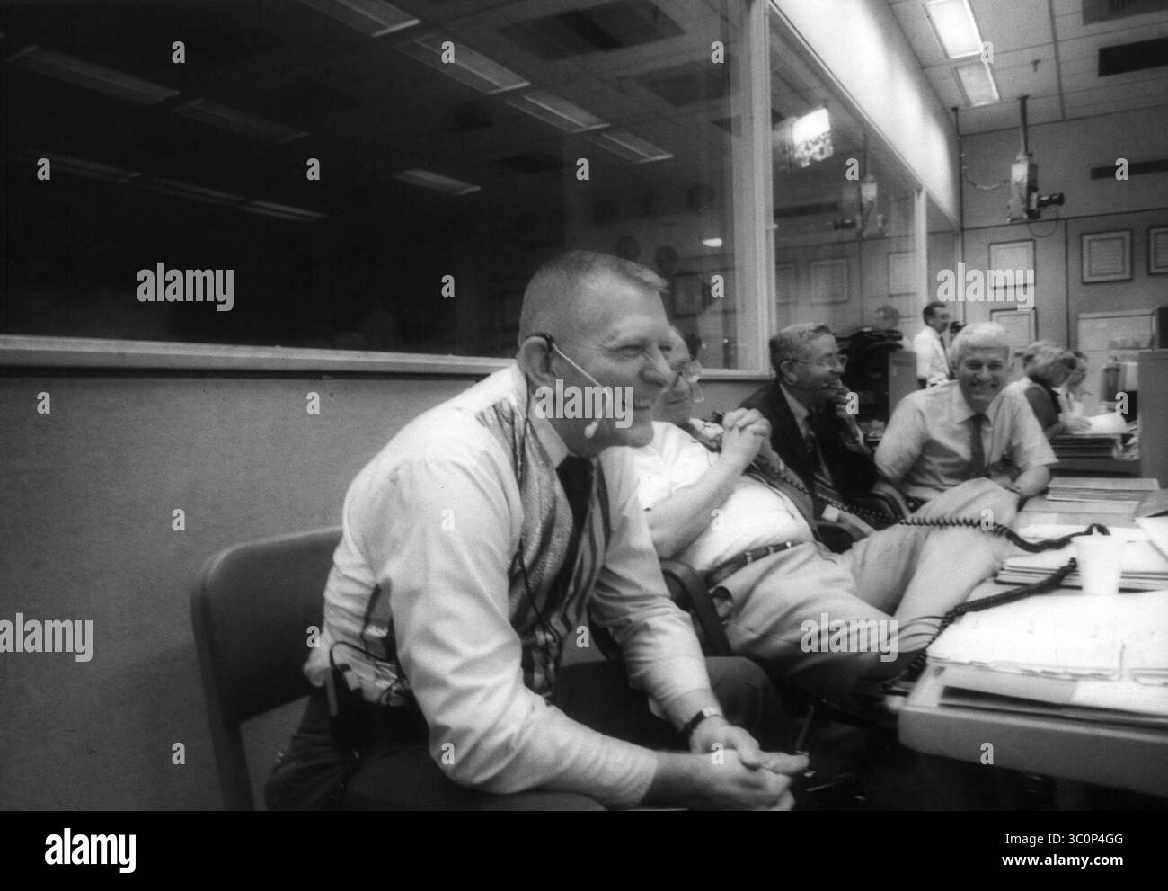 Onboard space shuttle discovery Black and White Stock Photos & Images ...