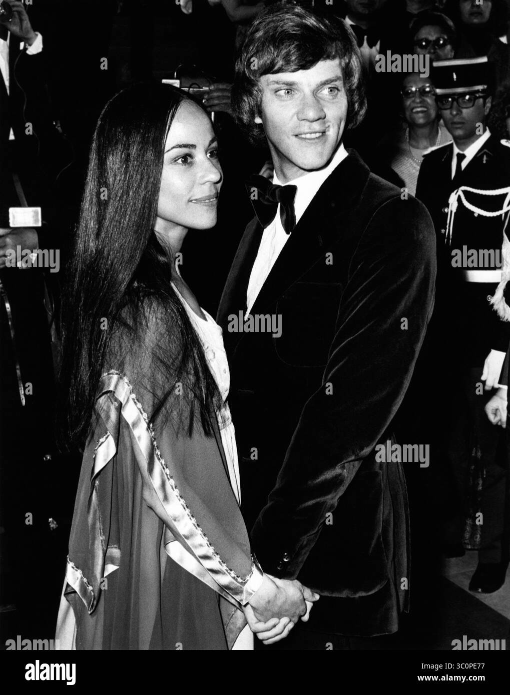 Malcolm Mcdowell hand in hand with his then fiancÃ©e who later became ...