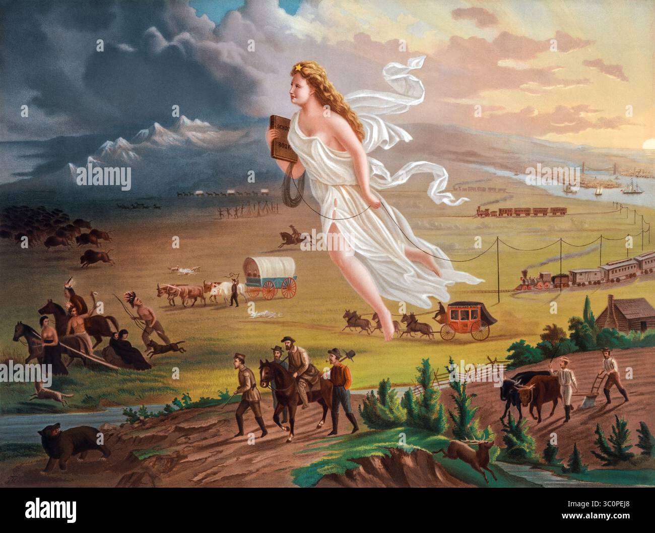 Journey trail trek migration movement moving westwards progression hi-res stock photography and ...