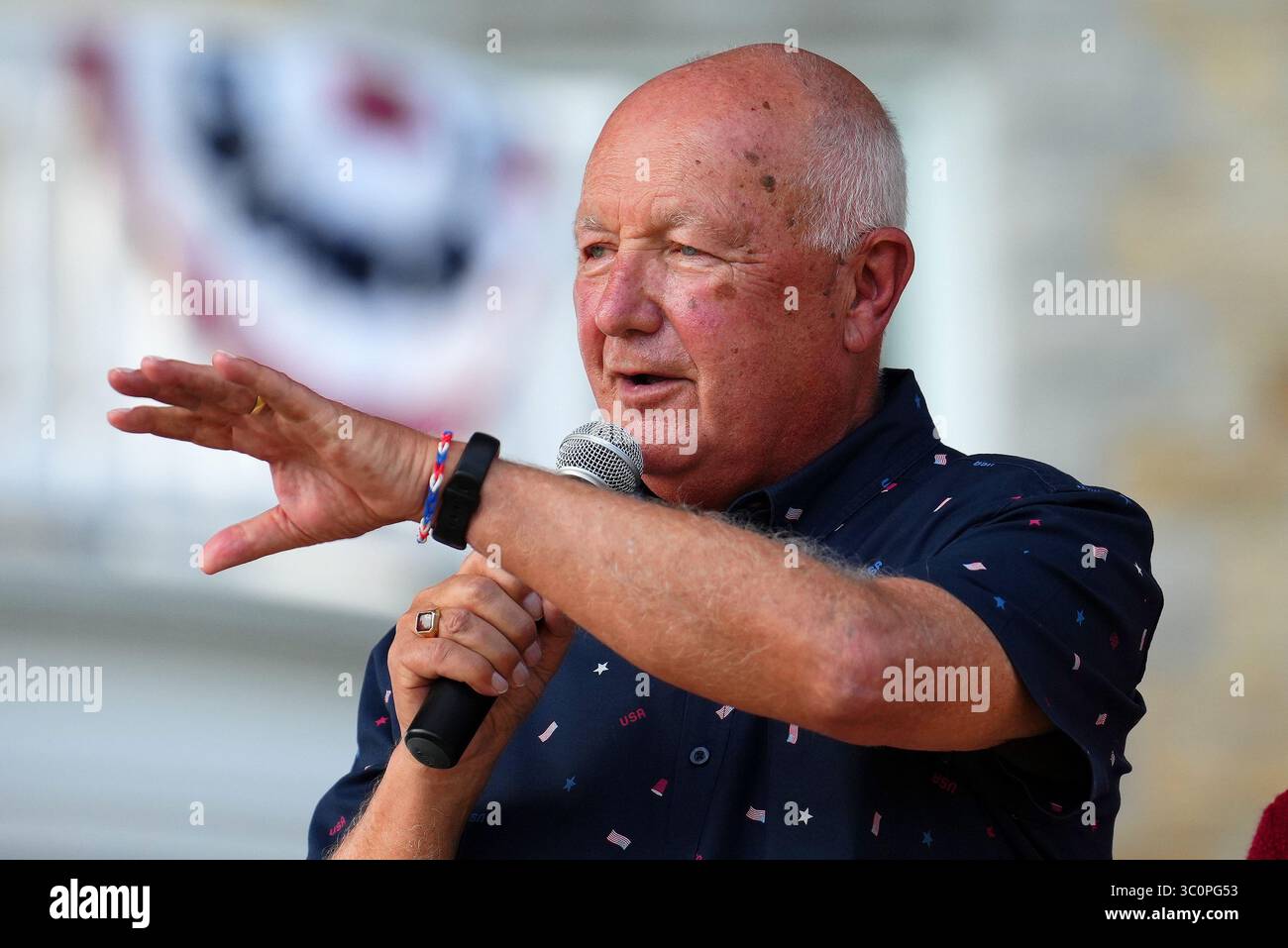 U.S. Ambassador Pete Hoekstra delivers his speech during a Fourth of ...