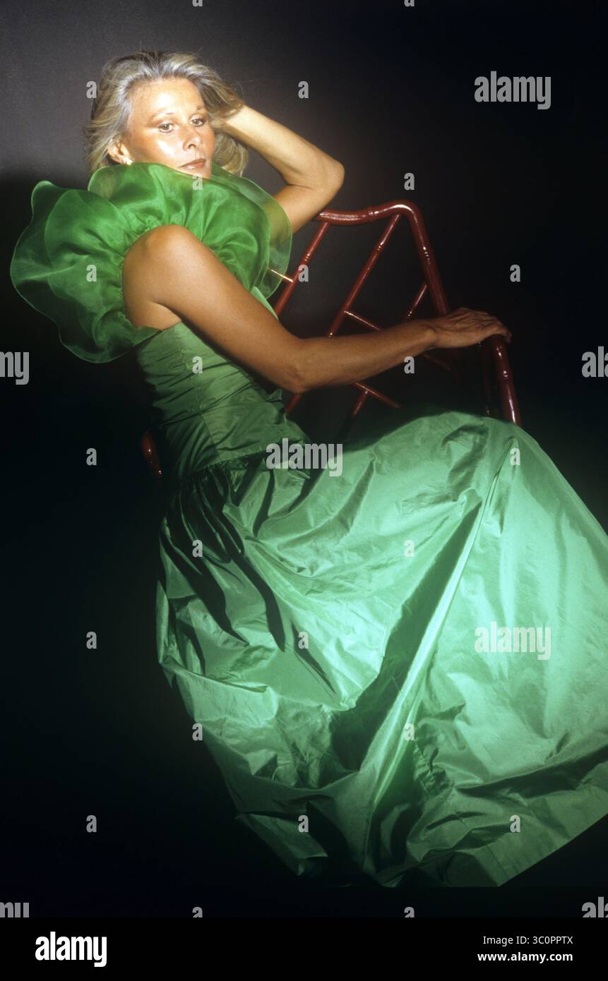 Portrait of Italian actress Marisa Allasio on a photo set. 1985 (Credit ...