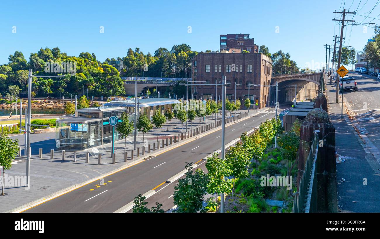 Barangaroo in Sydney, Australia, seen from High Street in Millers Point ...
