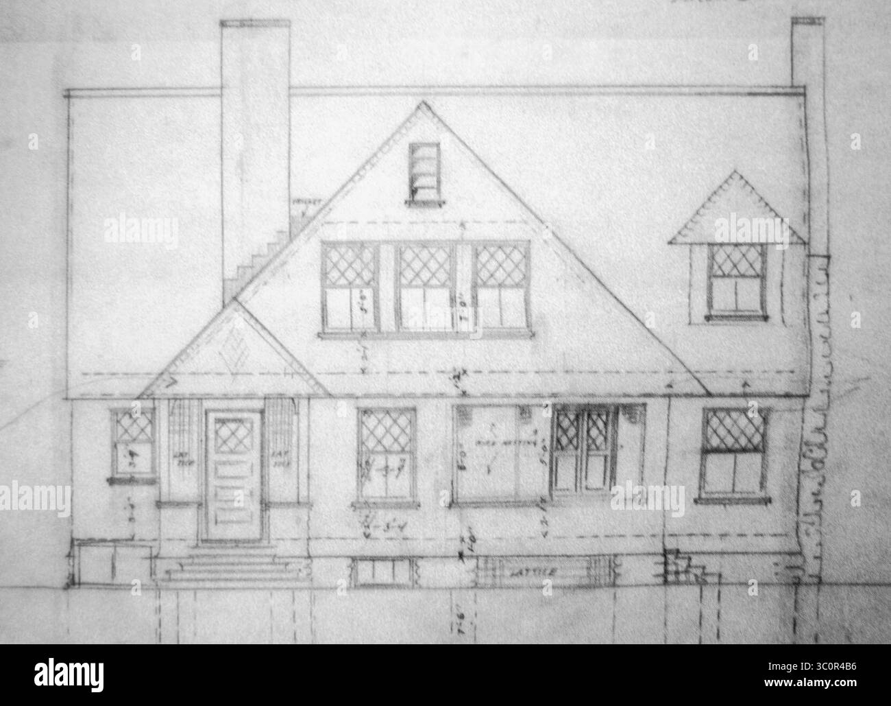 Mary Haven Stevens Cottage original elevation drawing, Peabody and ...