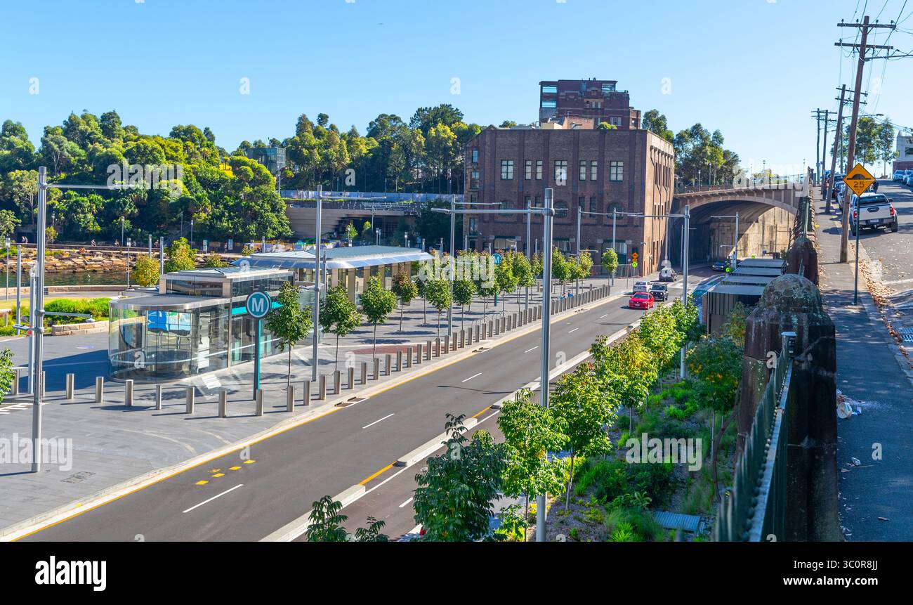 Barangaroo in Sydney, Australia, seen from High Street in Millers Point ...