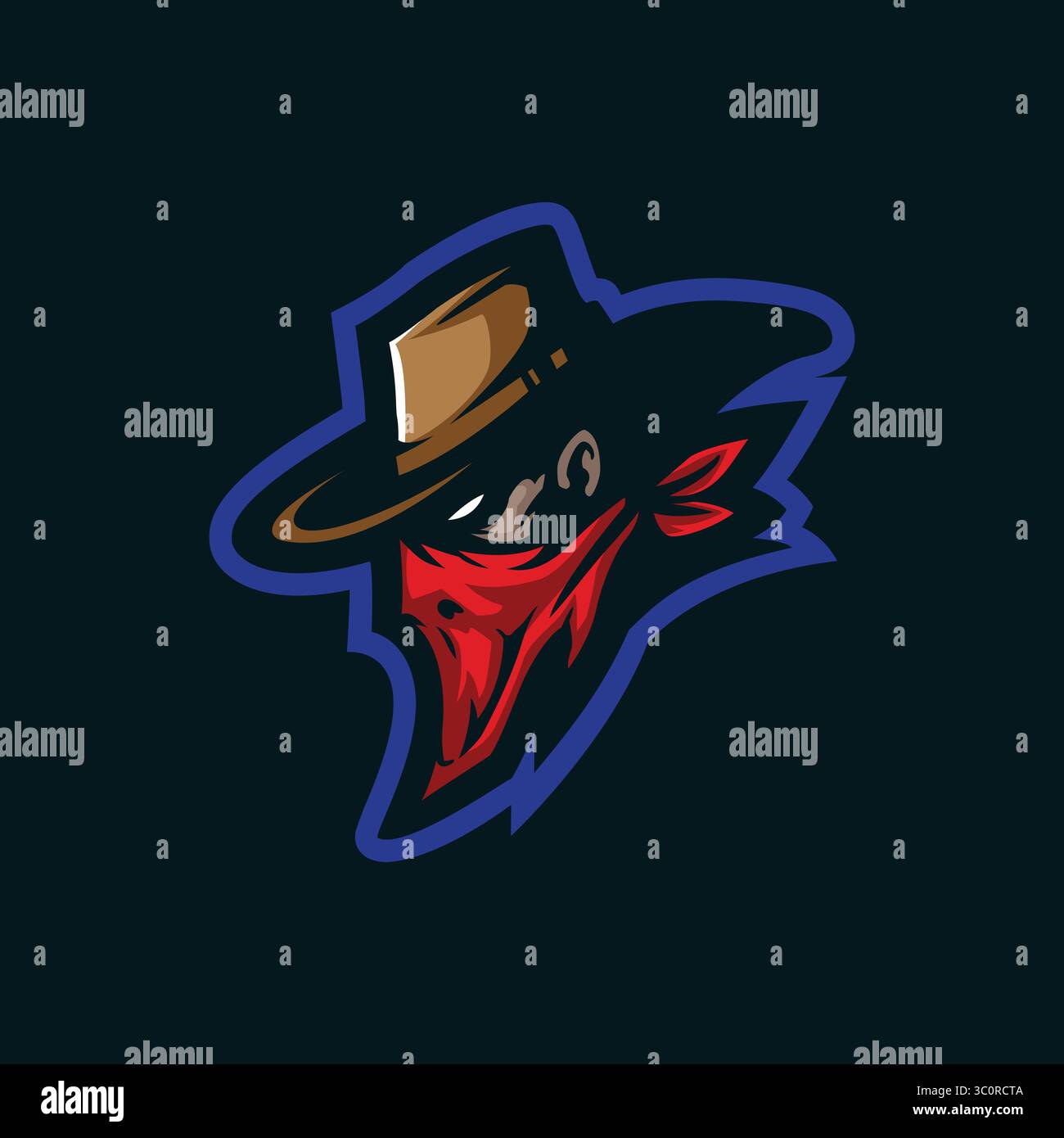Bandits mascot logo design with modern illustration concept style for ...