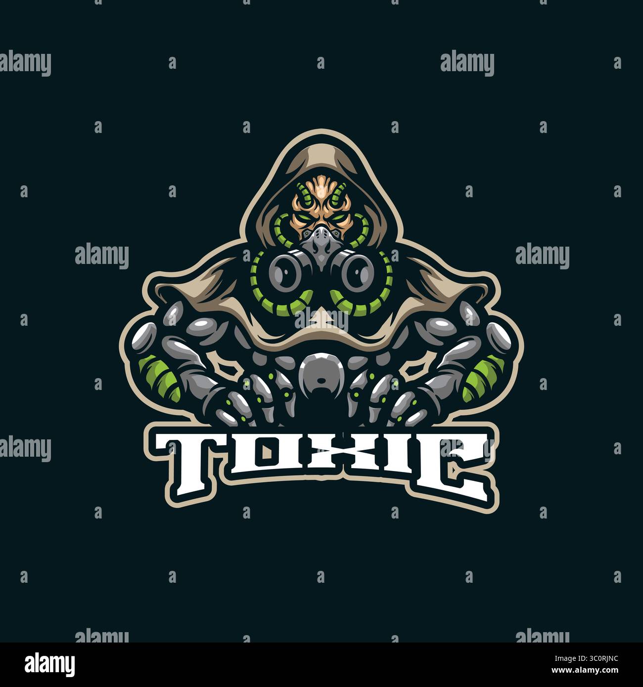 Toxic mascot logo design with modern illustration concept style for ...