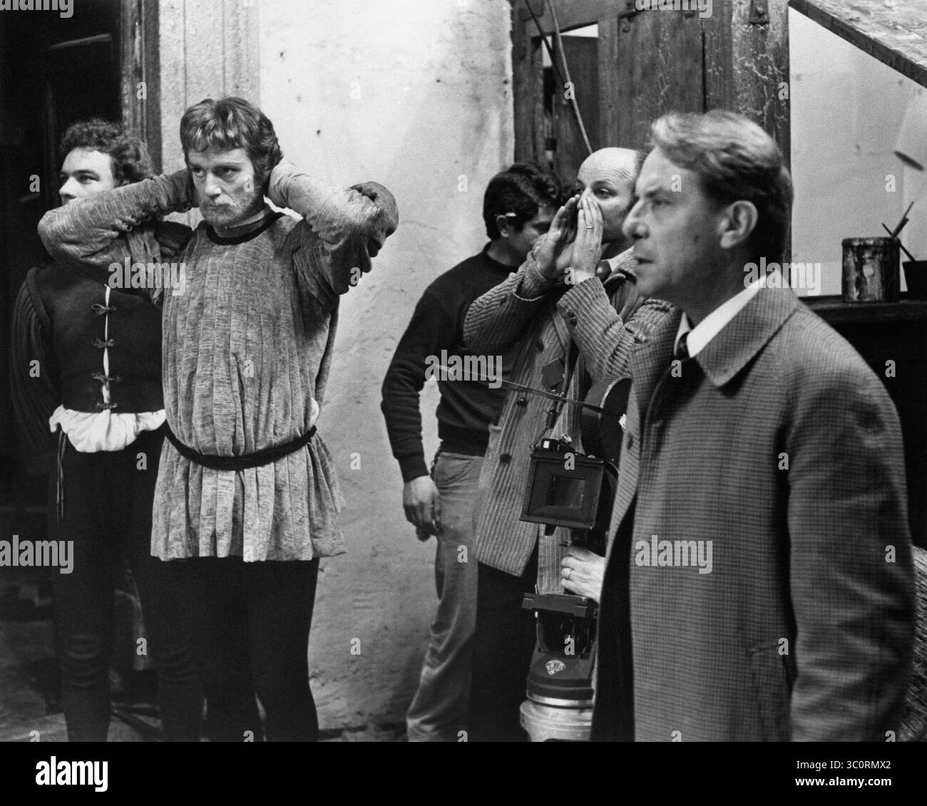 Italian director Renato Castellani giving directions to French actor ...