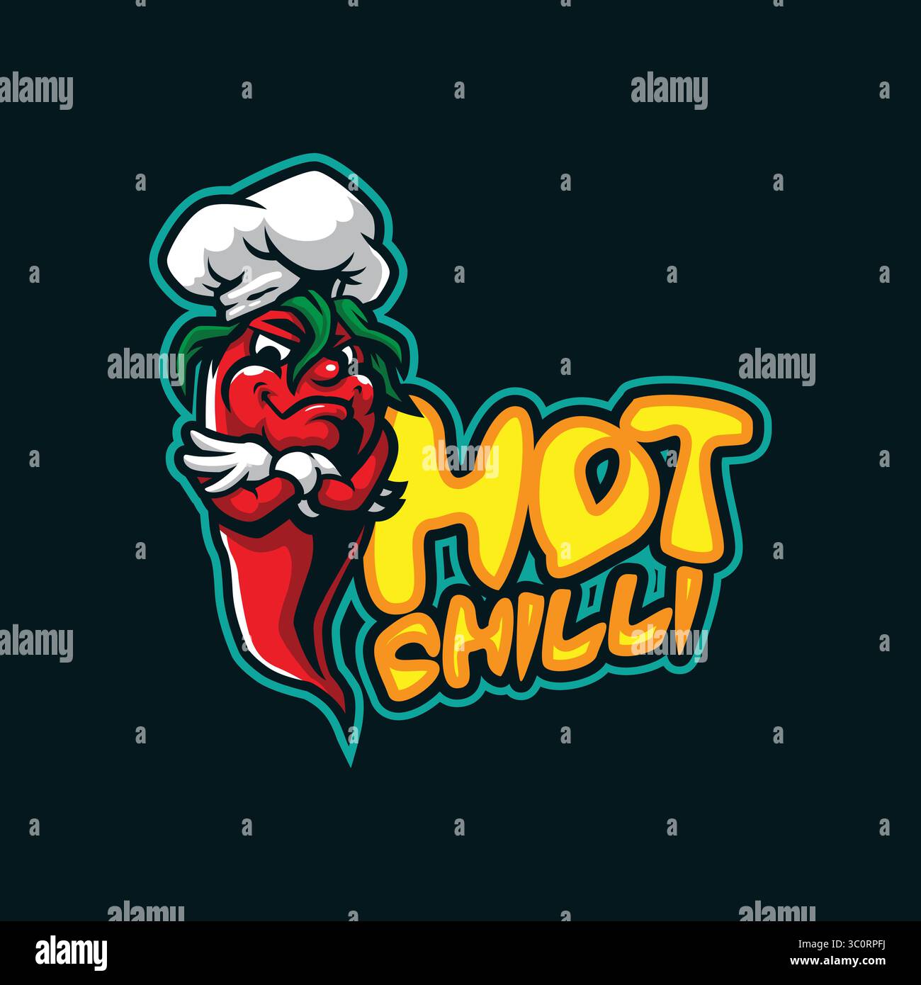 Hot chilli mascot logo design vector with modern illustration concept ...
