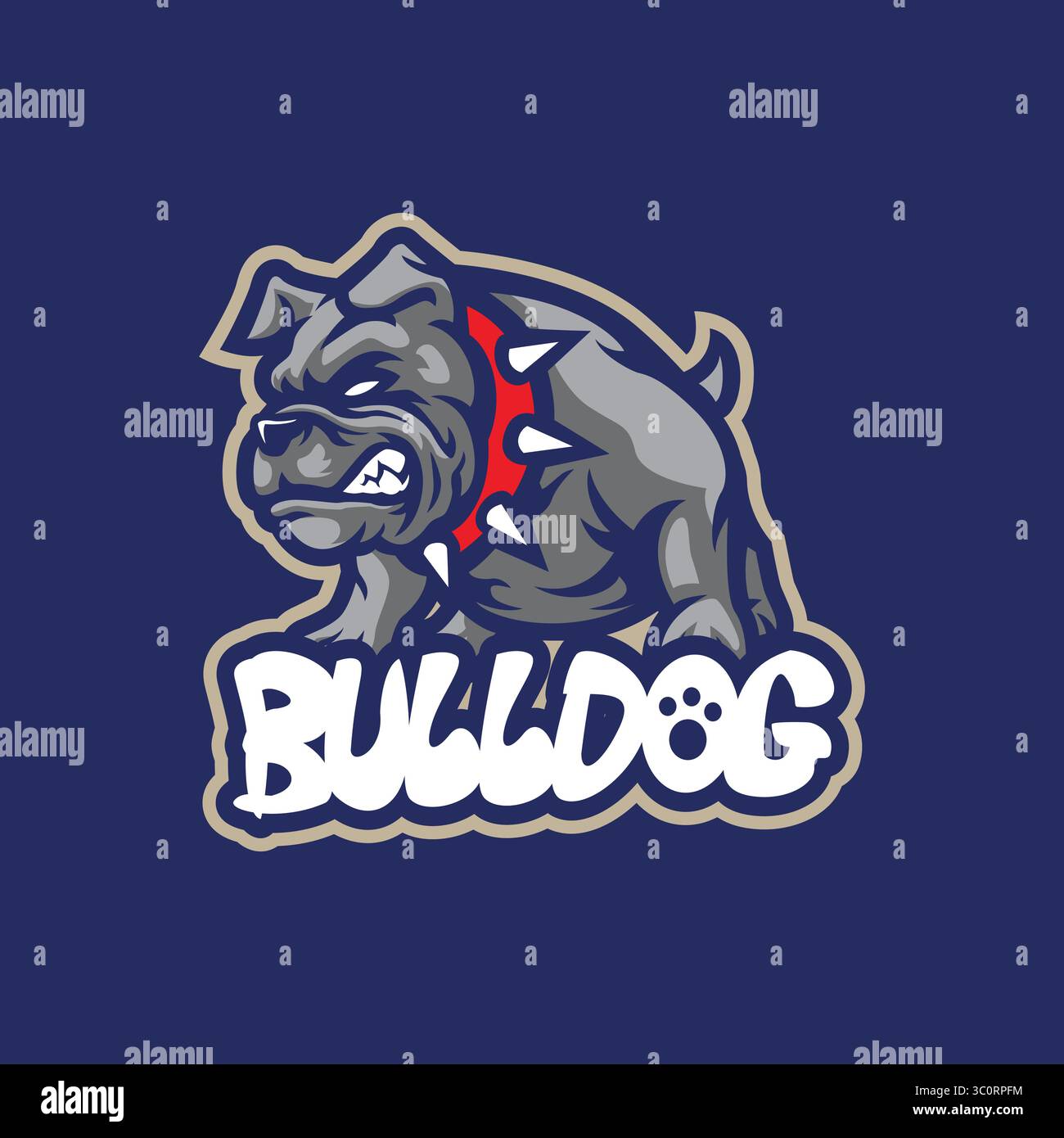 Bulldog mascot logo design vector with modern illustration concept ...