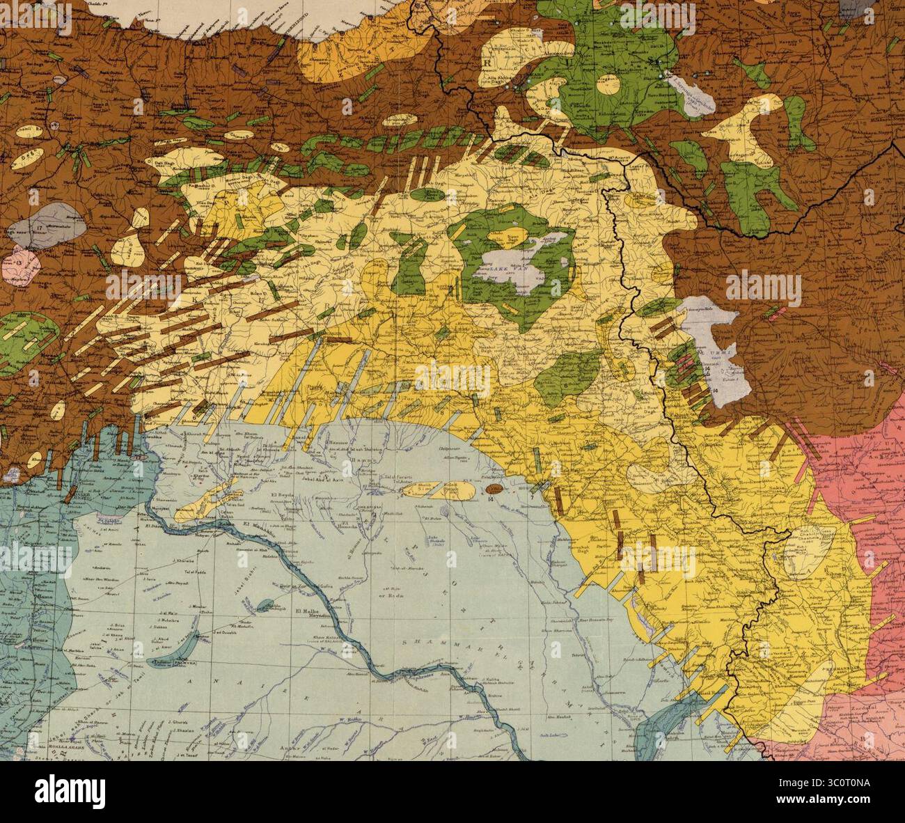 Maunsell's map, Pre-World War I British Ethnographical Map of eastern ...