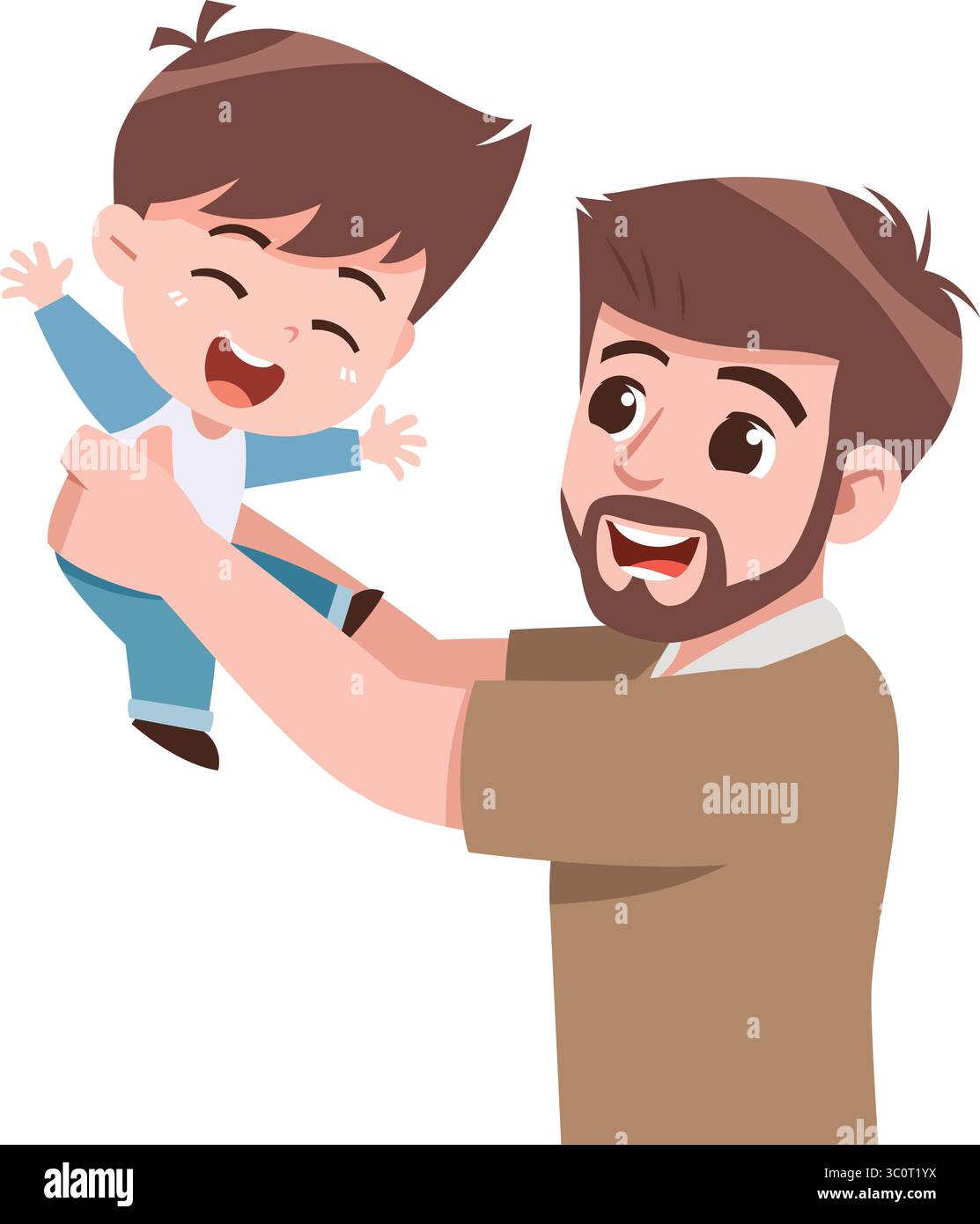 Father son happy family Stock Vector Images - Alamy