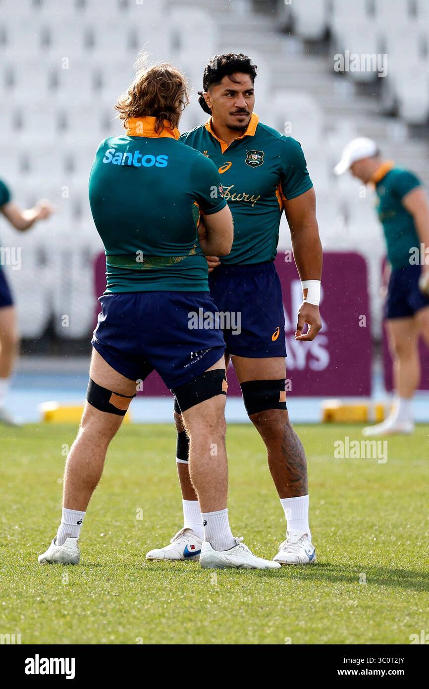 Melbourne, Australia. 22nd July, 2025. Pete Samu (right) of the ...