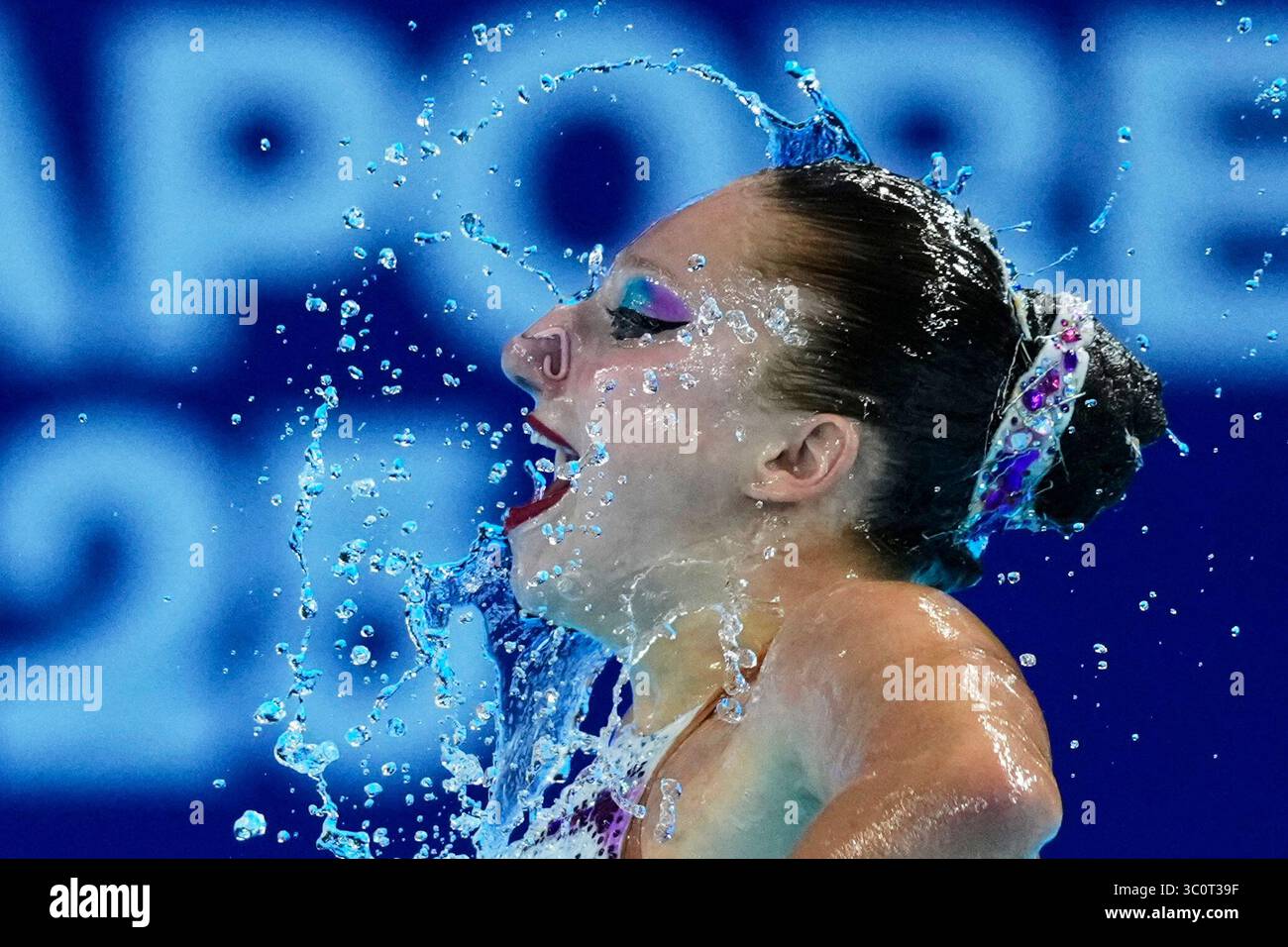 Maria Alavidze of Georgia competes in the women's solo free final of ...