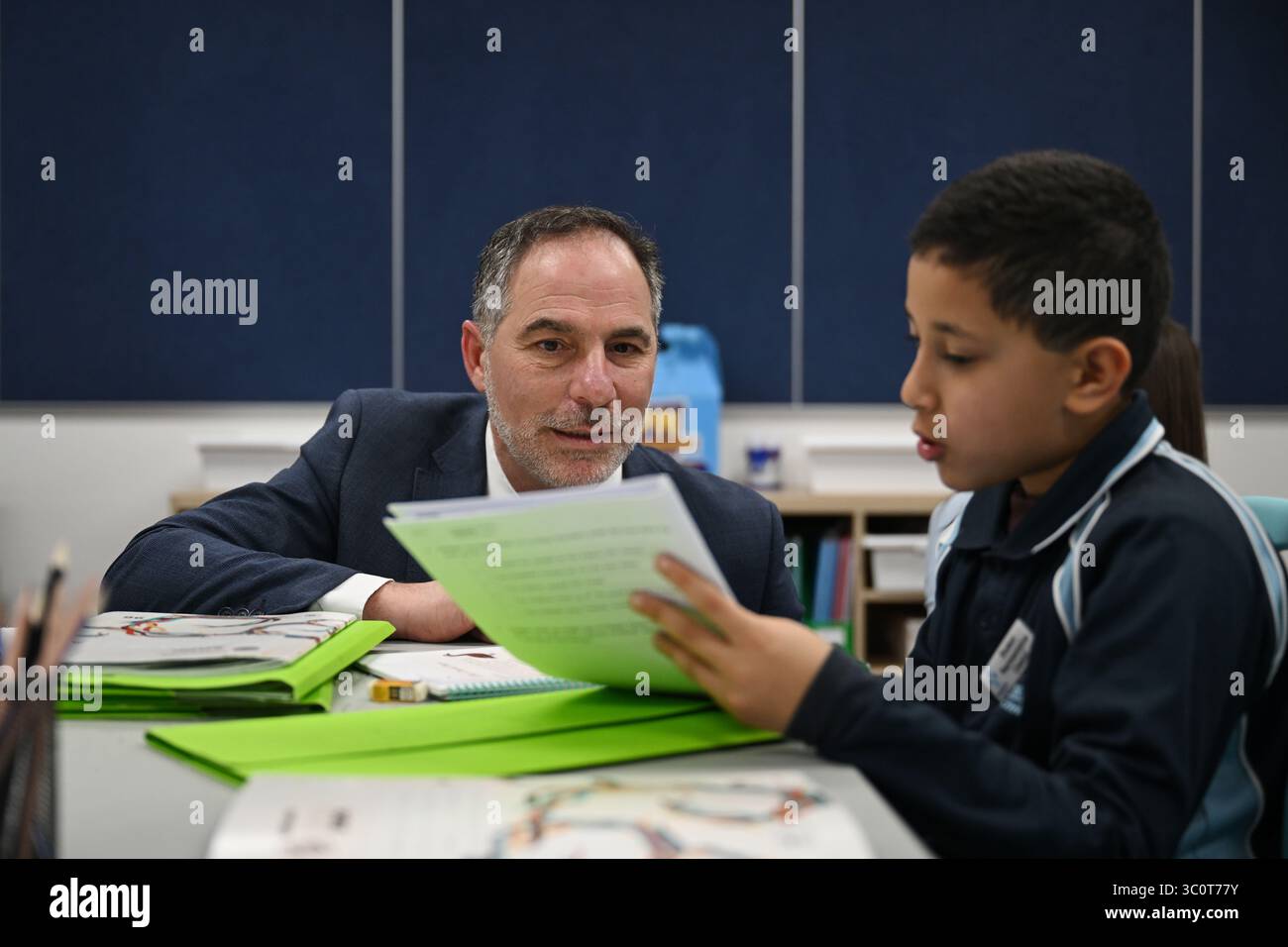 Member for Bankstown Minister Jihad Dib chats with students as he tours ...