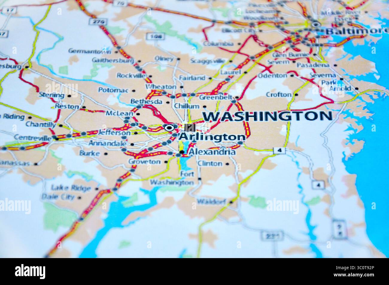 Political map of washington state hi-res stock photography and images ...