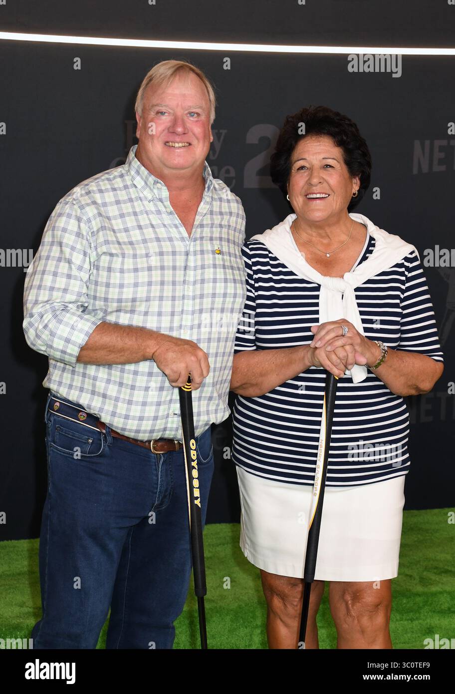 NEW YORK, NY- JULY 21: Ed Russell and Nancy Lopez at the Happy Gilmore ...