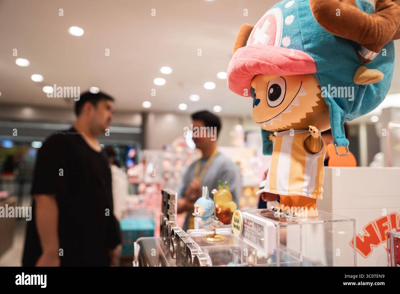 A close-up of a Labubu figure dressed in a Chopper-inspired outfit ...