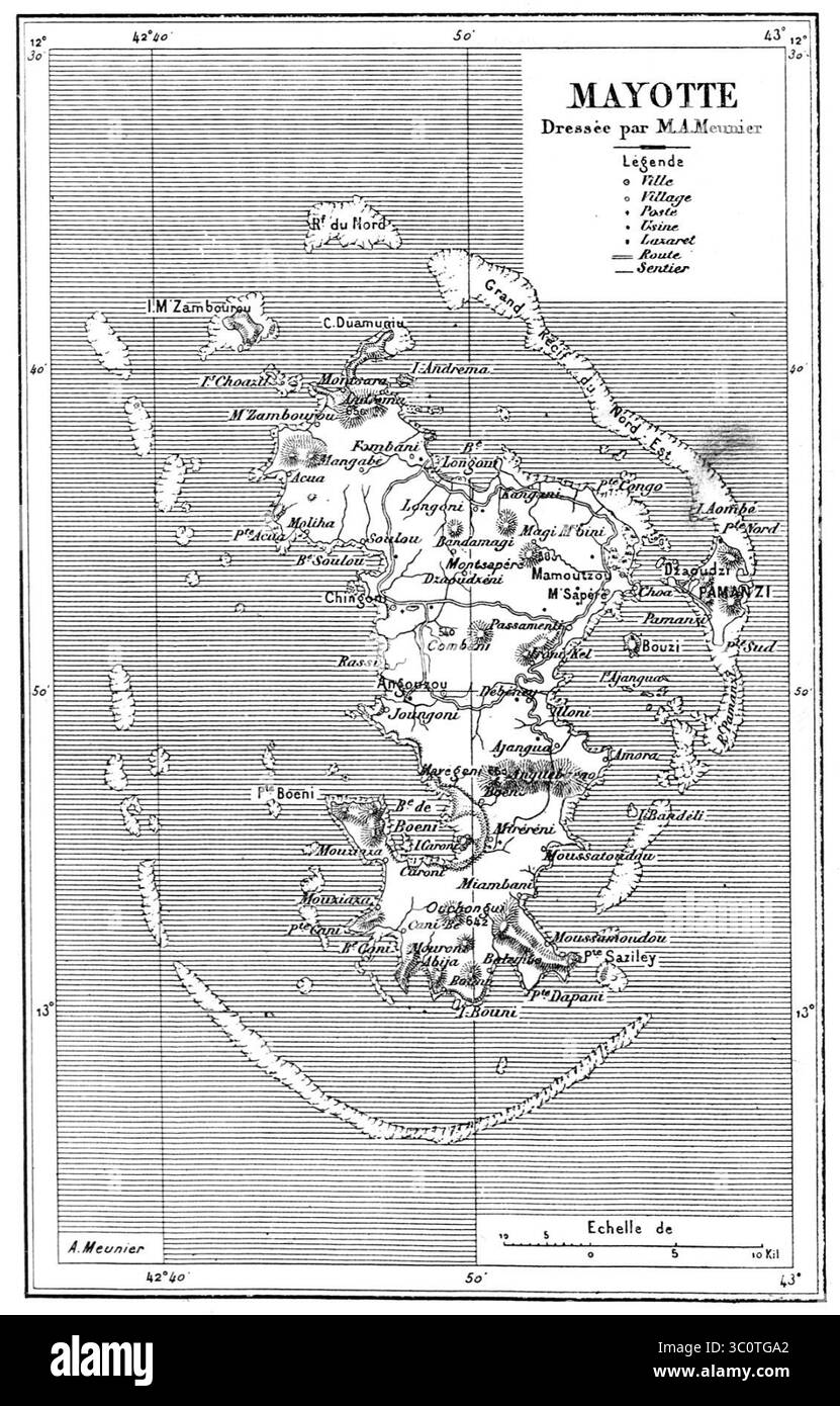 Mayotte map hi-res stock photography and images - Alamy