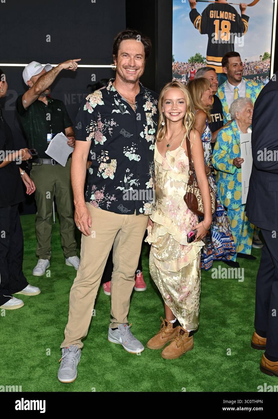 Oliver Hudson, left, and daughter Rio Hudson attend the premiere of ...