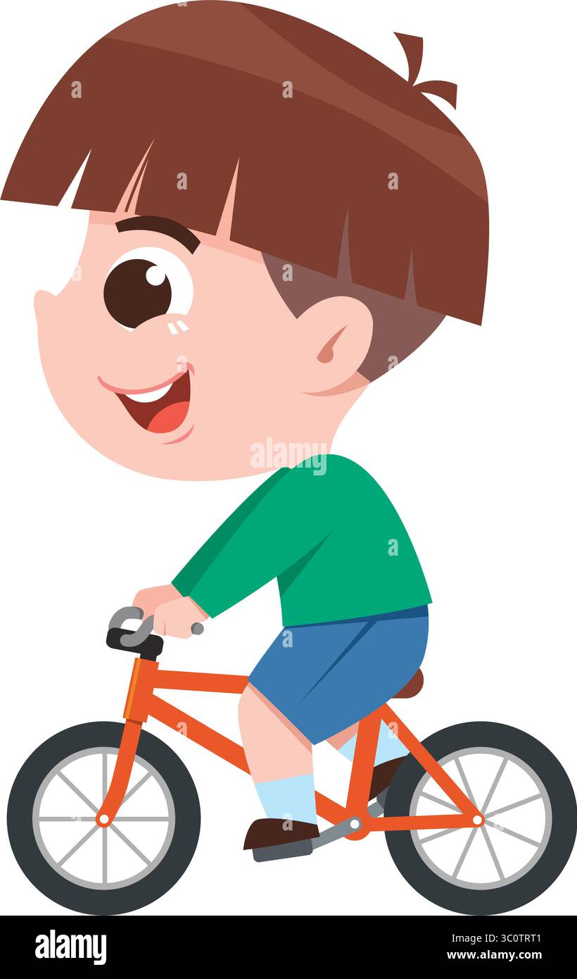 Boy child kid riding Cut Out Stock Images & Pictures - Alamy