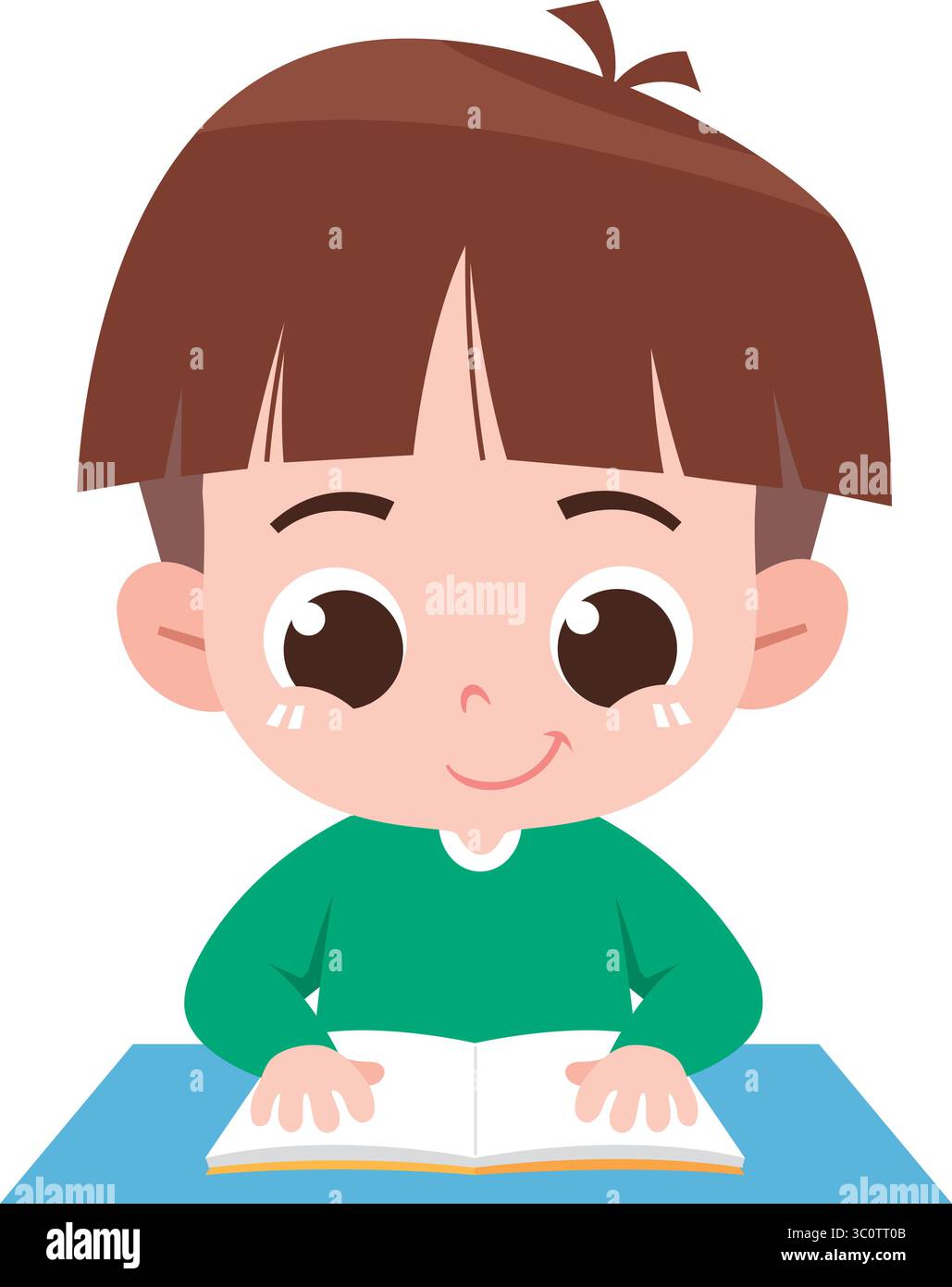 Cute boy cartoon book Stock Vector Images - Alamy