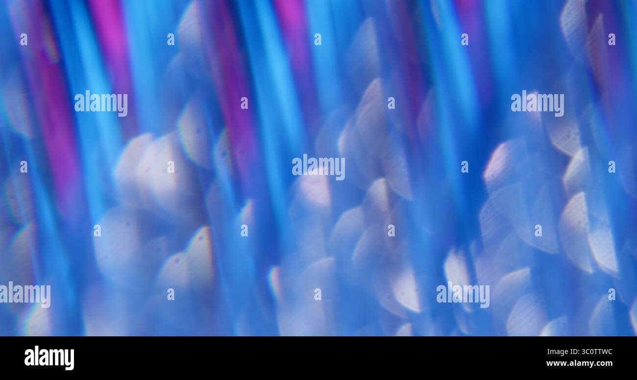 Blur crystal flare. Optical light. Defocused blue purple color gleam ...