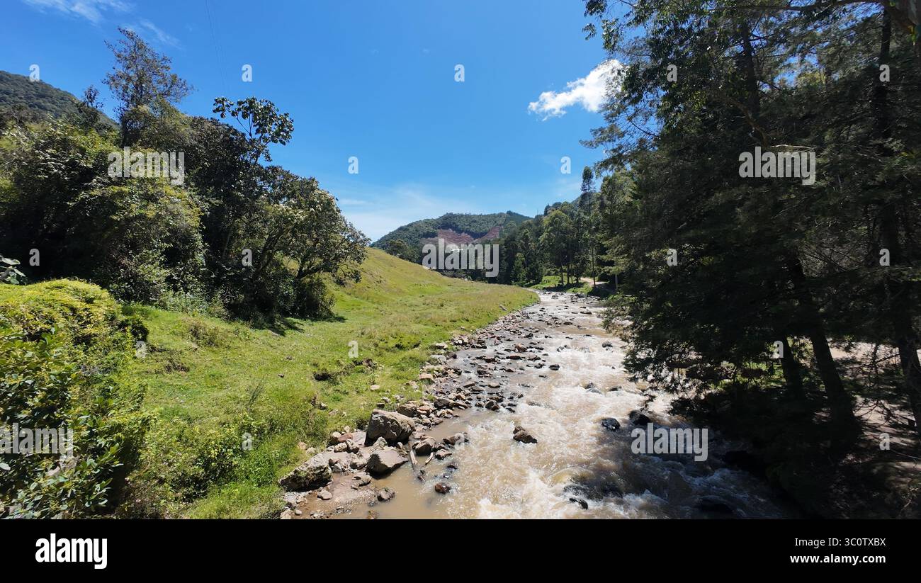 Mountain landscape river lush hi-res stock photography and images - Alamy