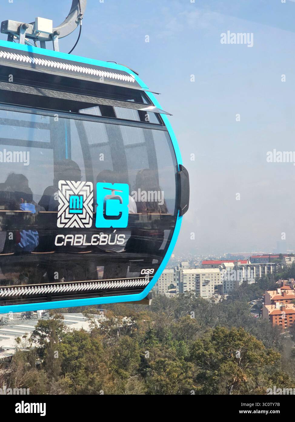 Mexico City, Mexico - Jan 8, 2025: Cablebus Line 3 is a cable car in ...