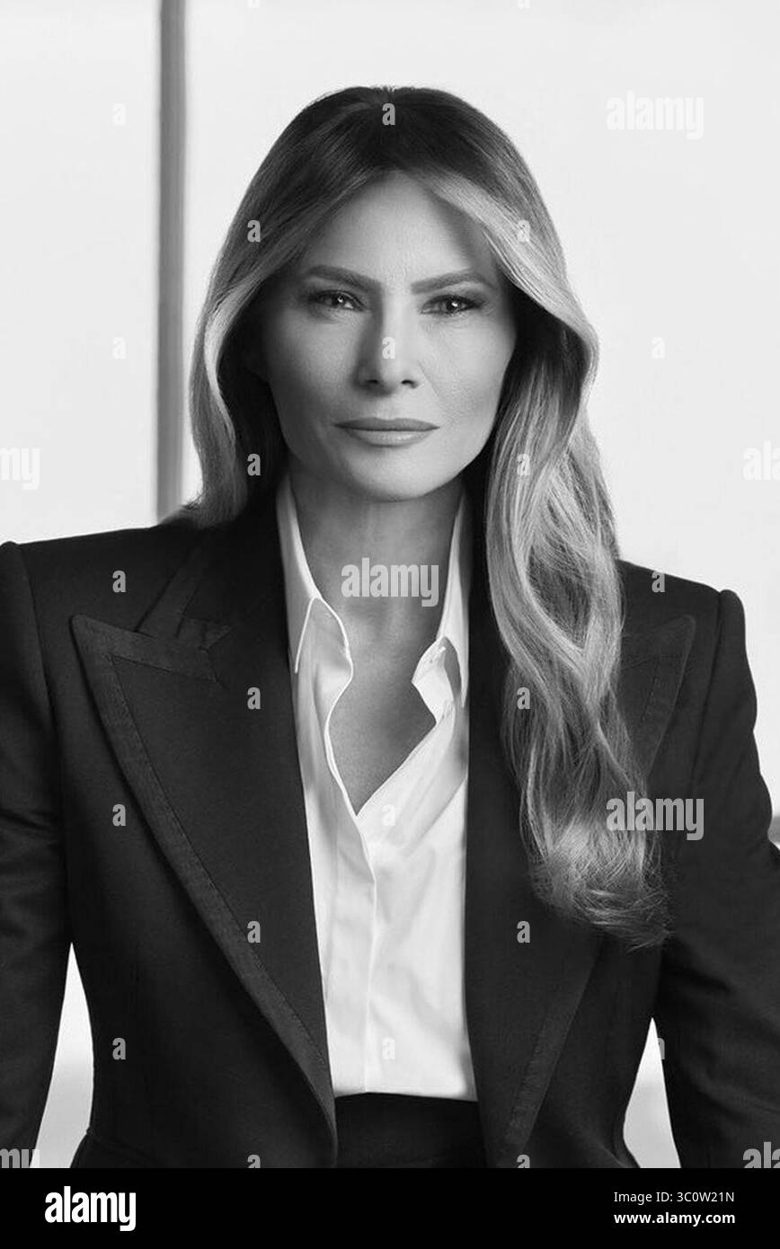 Melania Trump’s Official White House Portrait (2025) (further cropped ...