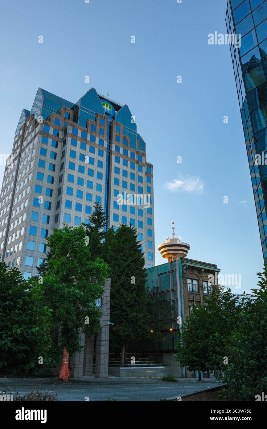 The BC Hydro building with the Vancouver Harbour Centre behind as seen ...